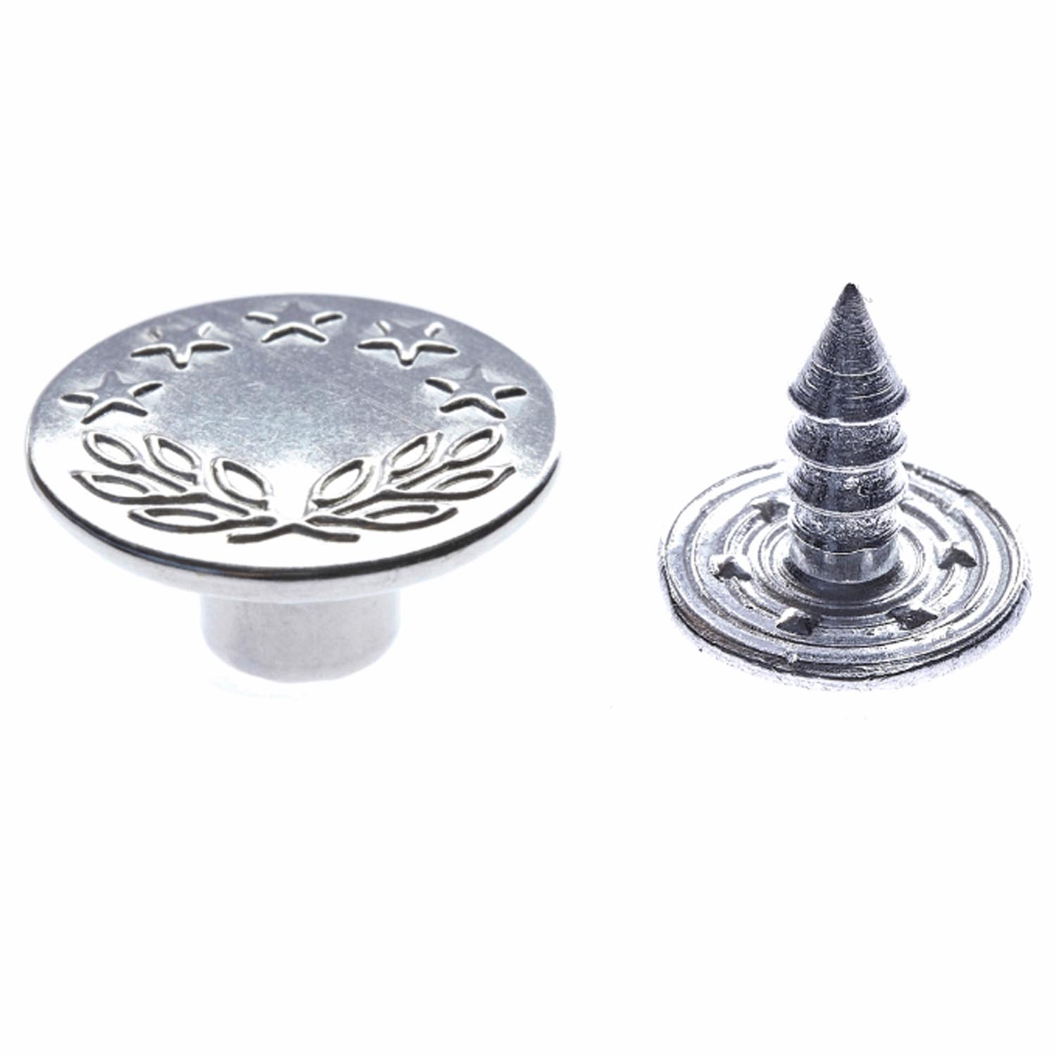 Jeans Buttons - 6pc - Silver or Brass - Duttons for Buttons