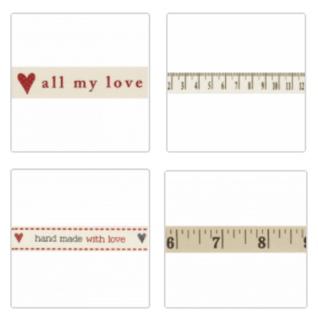 Ribbon - Rustic Handmade/ Sewing Theme- Various - Duttons for Buttons