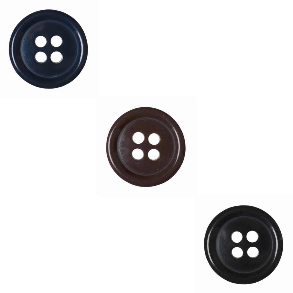 Buttons - Plain 4-Hole Suit - All Colours & Sizes - Duttons for Buttons