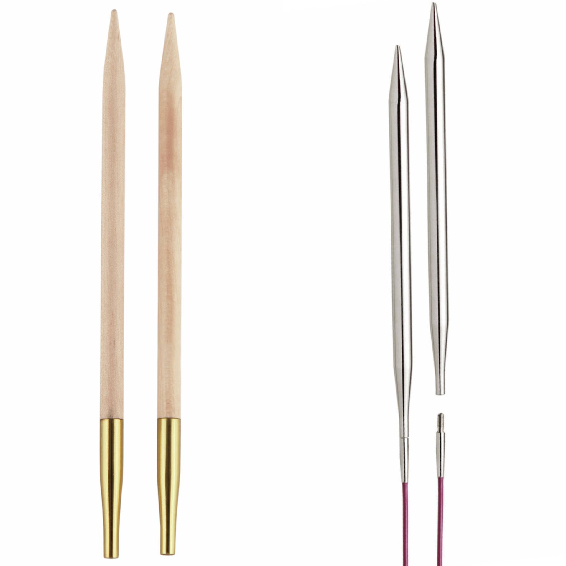 Knitting Needles - Interchangeable Circular - Metal & Wood - Duttons ...