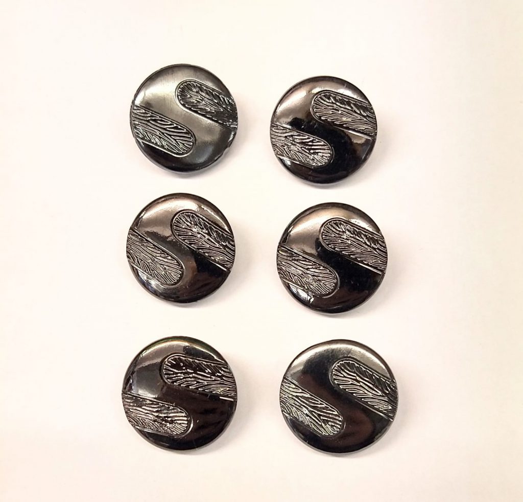 Vintage Glass Buttons - Dovetail - metallic - 18mm & 23mm - Duttons for ...