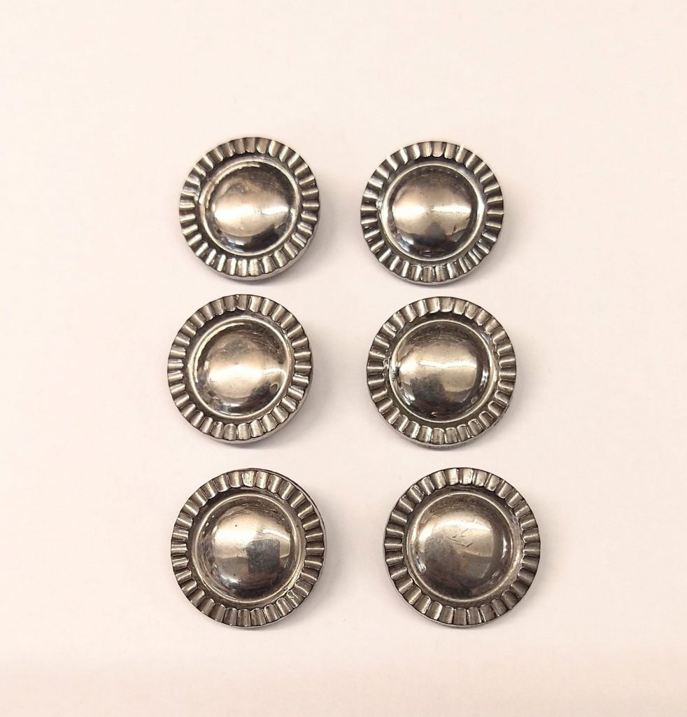 Vintage Glass Buttons - Sunburst - Metallic - 2cm - Set of Six ...