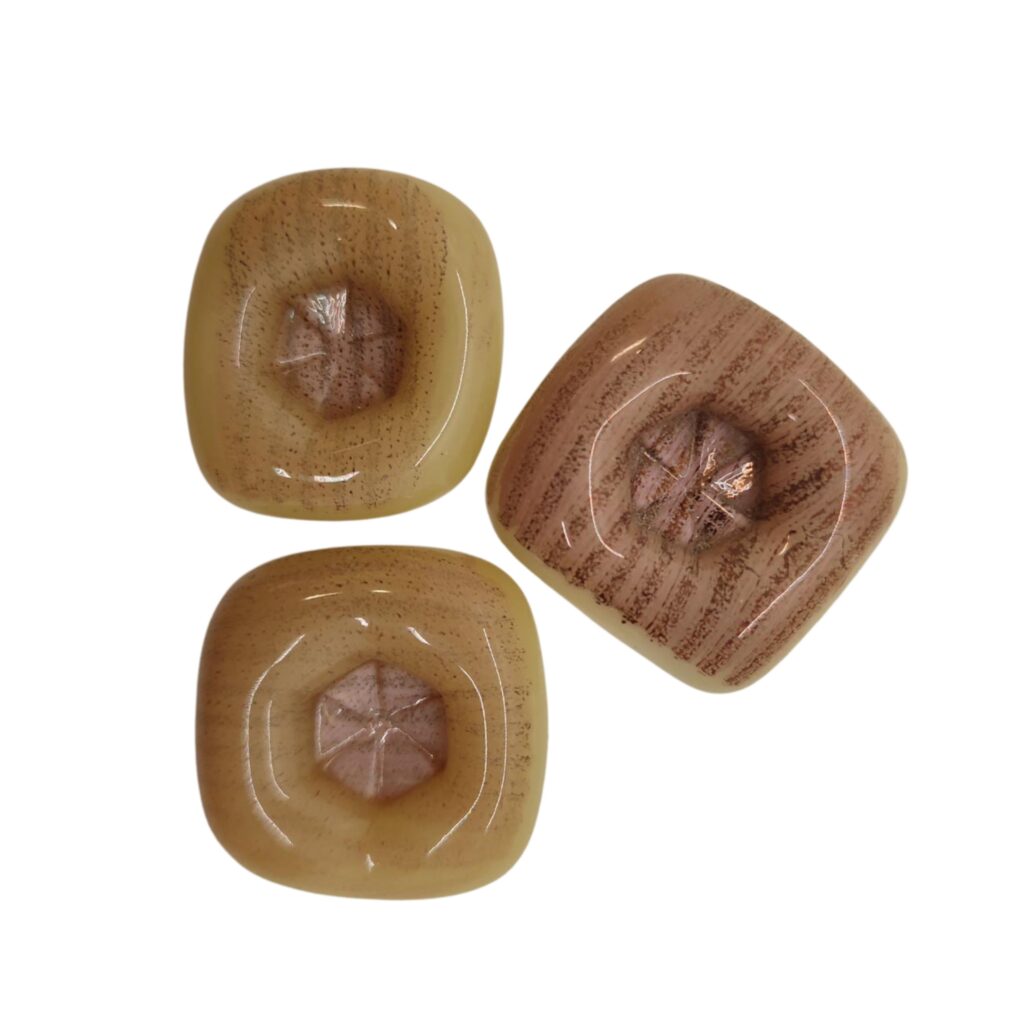 Lionel Nichols - Vintage Glass Stripey Cubes Buttons - Duttons for Buttons