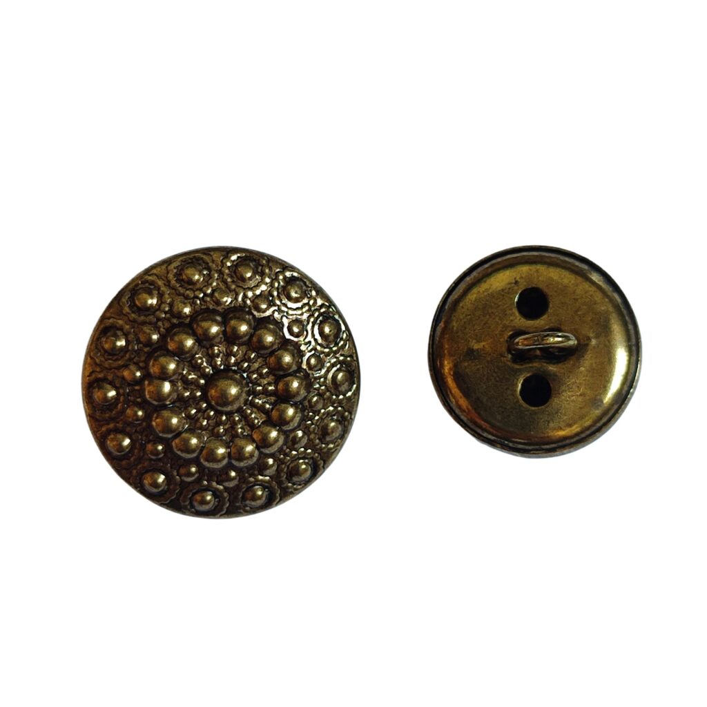 Victoriana filagree Metal Buttons – Old Gold- 2 sizes - Duttons for Buttons